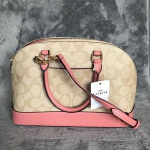Coach | Bags | New Coach Pink Logo Crossbody Handbag Leather | Poshmark